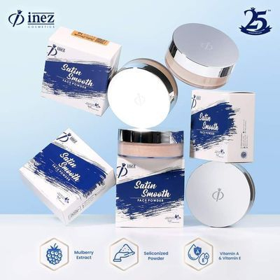 Jual INEZ Satin Smooth Face Powder(Kemasan Baru) | Bedak Tabur | Shopee ...