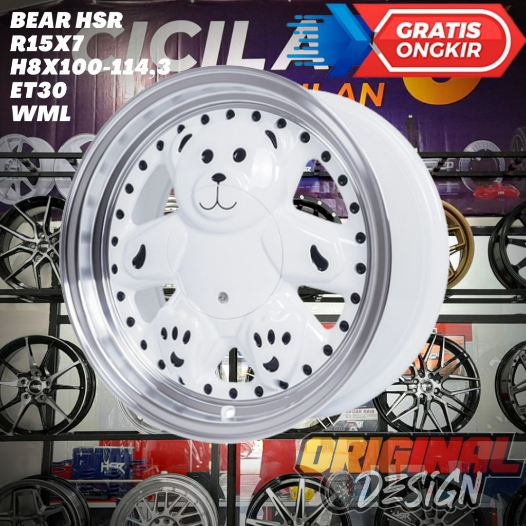 Jual Velg Mobil Ring 15 HSR BEAR R15 Untuk AIR EV , KARIMUN , SPRESSO ...