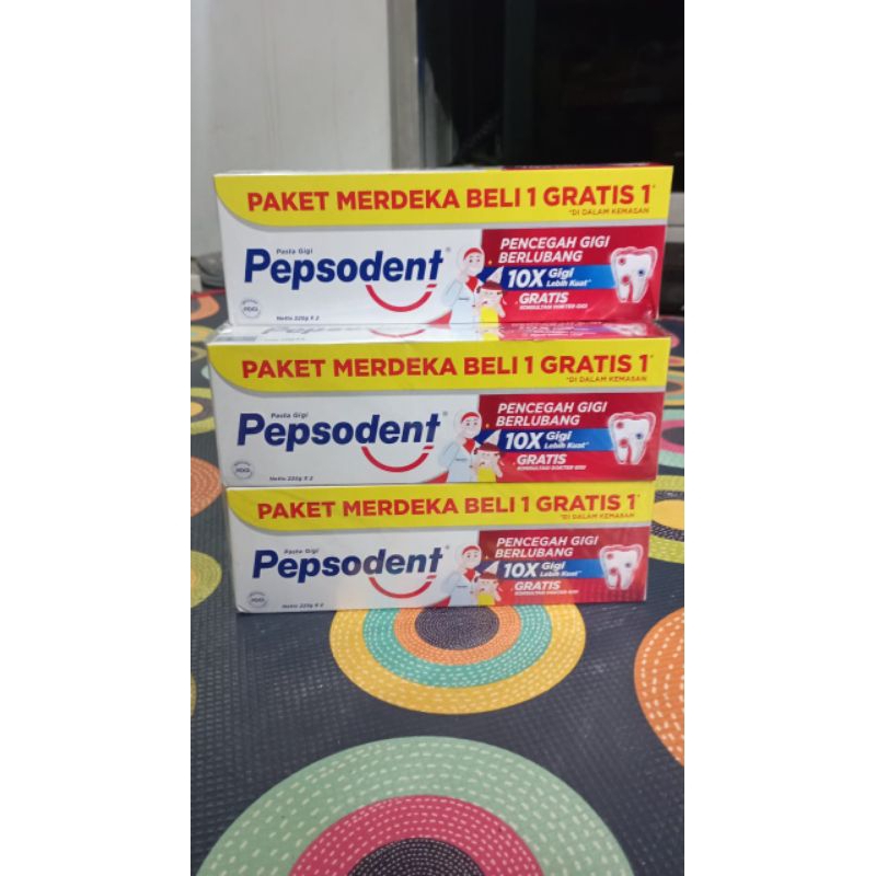 Jual Pepsodent Pasta Gigi White Value pack 225gr- isi 2 Banded | Shopee ...
