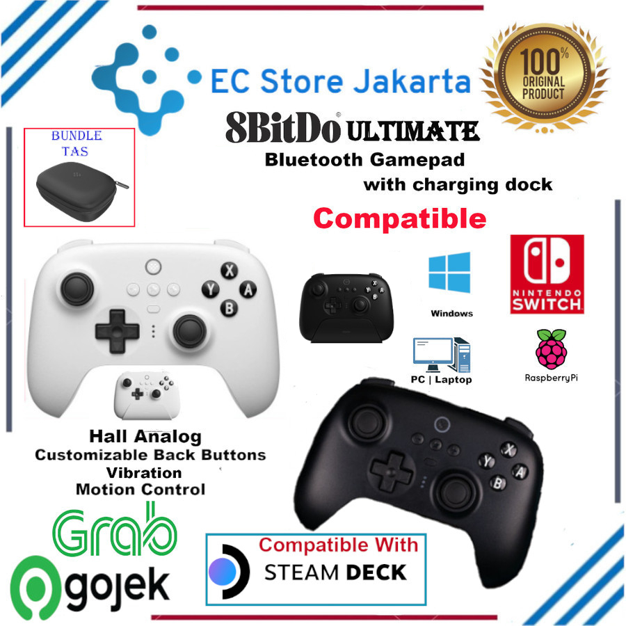 Jual 8Bitdo Ultimate Bluetooth Gamepad Wireless Controller Switch Windows MacOS | Shopee Indonesia