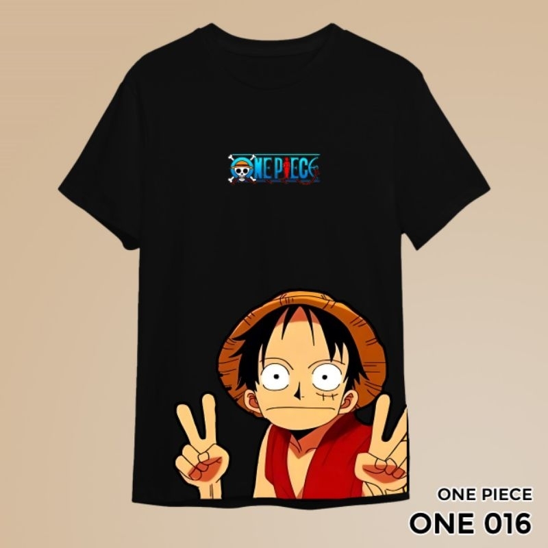 Jual Kaos Pria Wanita Dewasa Dan Anak Cotton Combed 24S One Piece ONE 016-018 | Shopee Indonesia