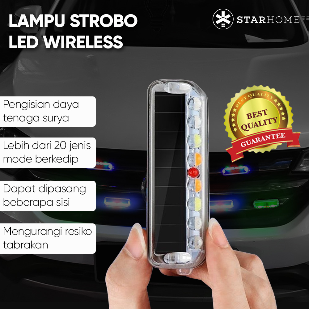 Jual Lampu Strobo Mobil Motor Tenaga Matahari Lampu LED Kedip Solar ...