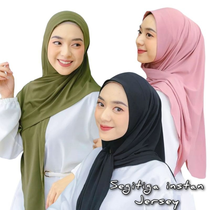 Jual Hijab Segitiga Instan Jersey Premium Jilbab Segitiga Jersey Hijab
