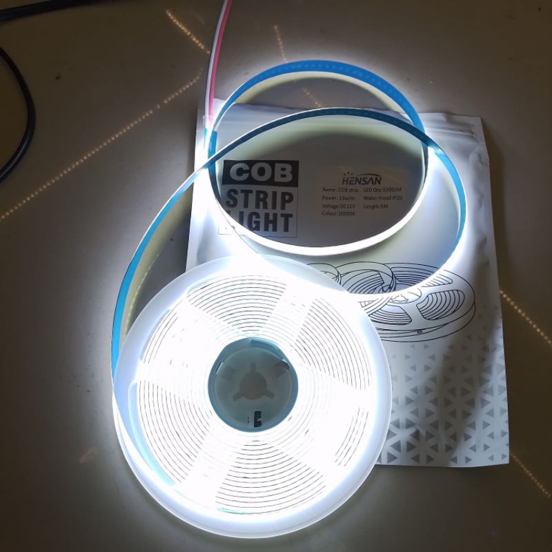 Jual Led strip COB 10000k ( Super putih terang) Dc 12V 5M 320Led ...