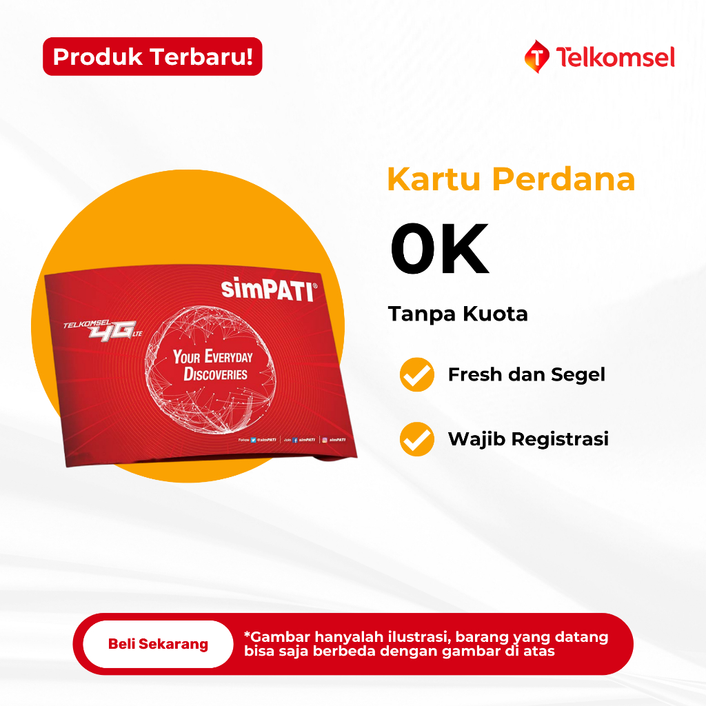 Jual Grosir Kartu Perdana Telkomsel Simpati Red 0K 4G Segel Exp Panjang - Kartu Perdana ...