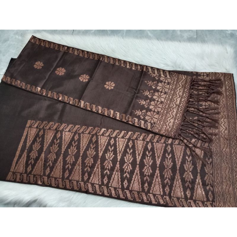 Jual songket silungkang coklat tembaga | Shopee Indonesia