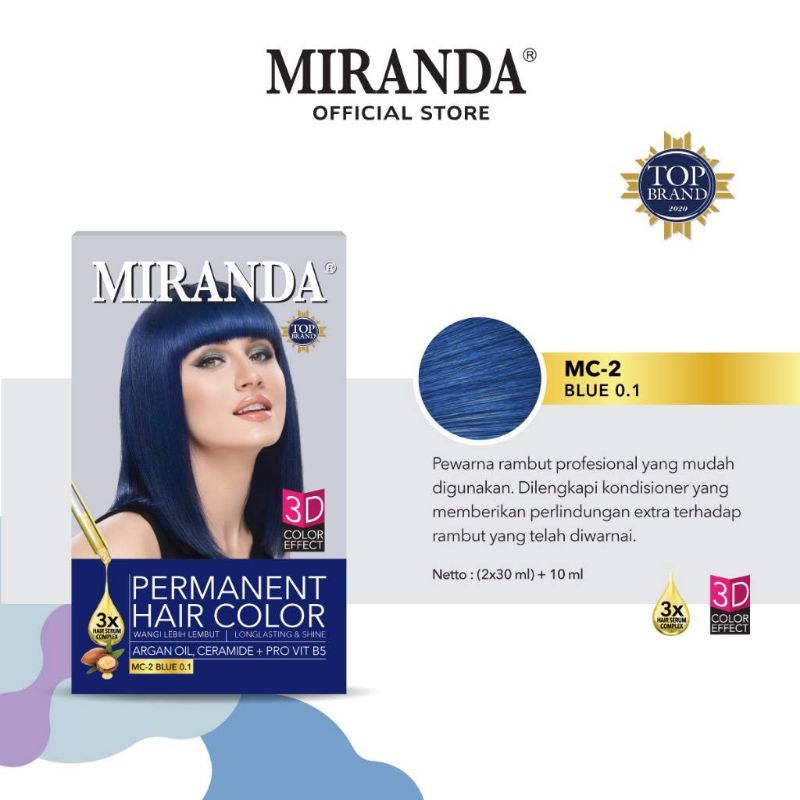 Jual Semir Rambut Miranda Hair Color 30ml | Cat Rambut Miranda | Shopee ...