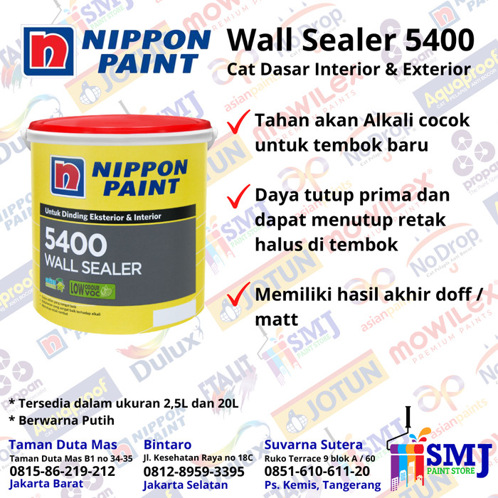 Jual CAT DASAR NIPPON PAINT 5400 WALL SEALER KEMASAN 20 LITER | Shopee ... Jual CAT DASAR NIPPON PAINT 5400 WALL SEALER KEMASAN 20 LITER | Shopee ...
