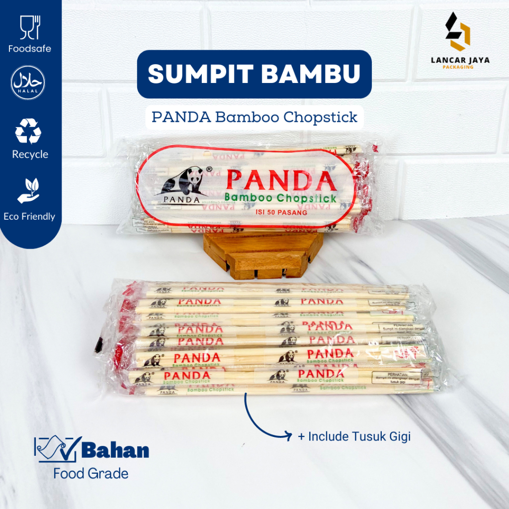 Jual [50 PCS] Sumpit Bamboo Chopstick Panda Set Tusuk Gigi | Shopee ...