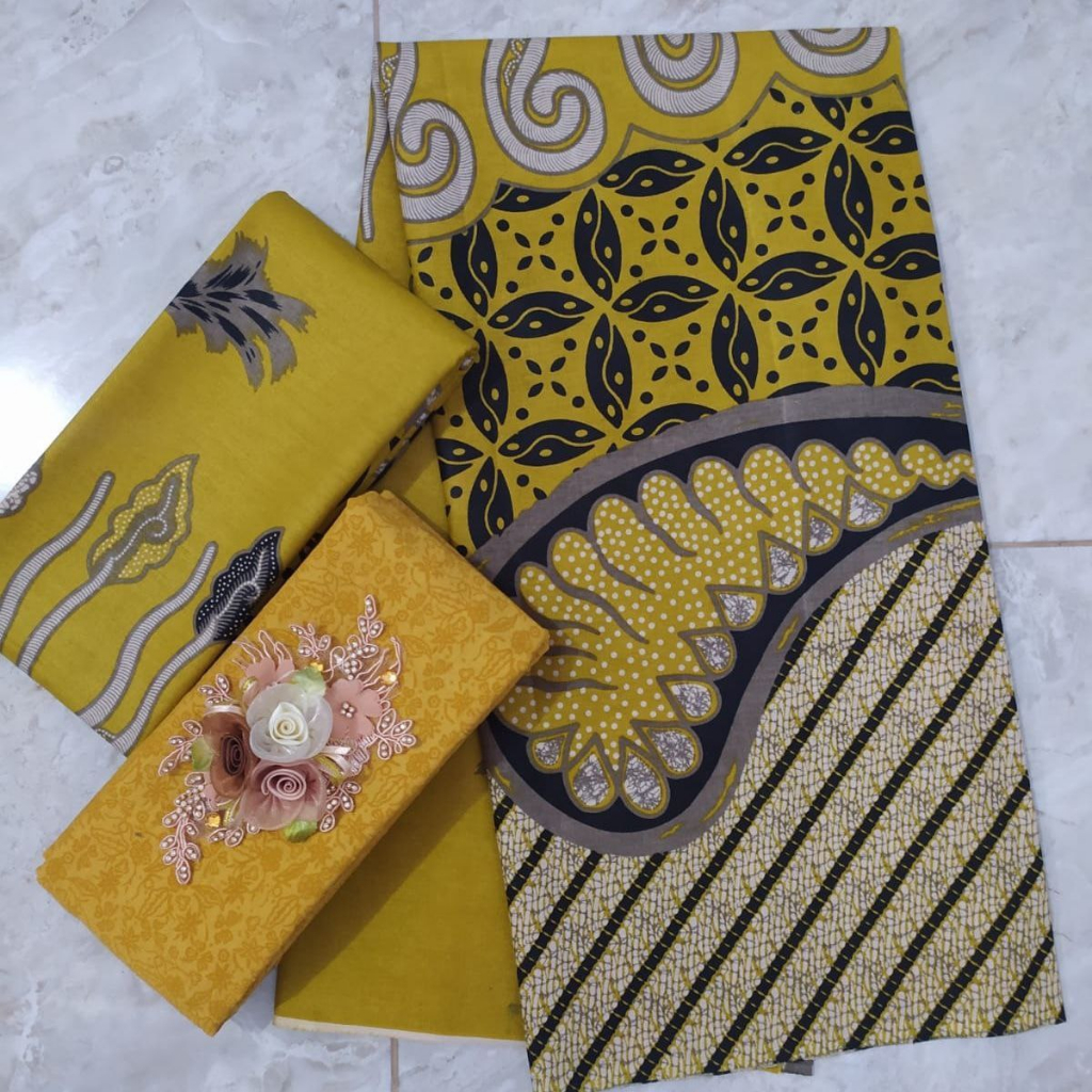 Jual Kain Batik Katun Premium Seragam Bridesmaid Warna Kuning Lemon ...