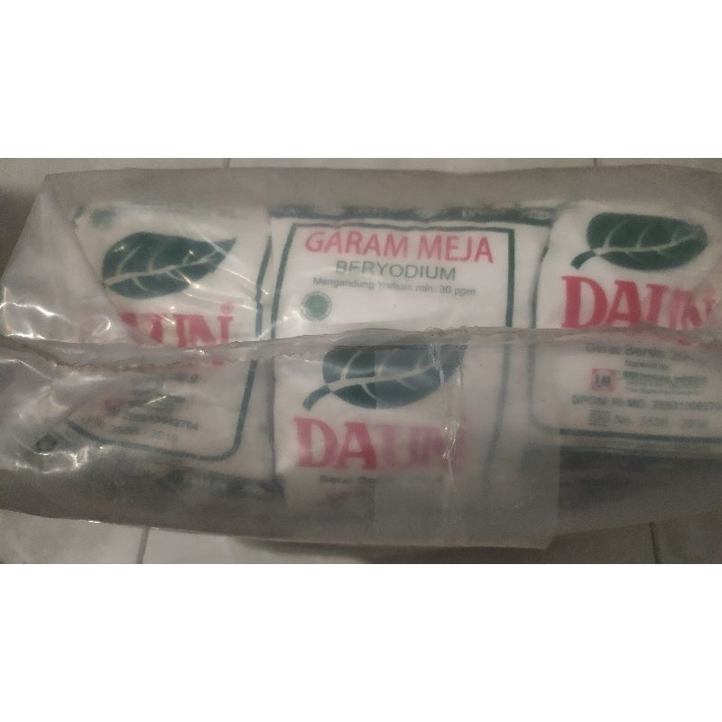 Jual Garam Daun Garam Meja Beryodium Kemasan 250g 1 Ball Isi 40 Bungkus ...