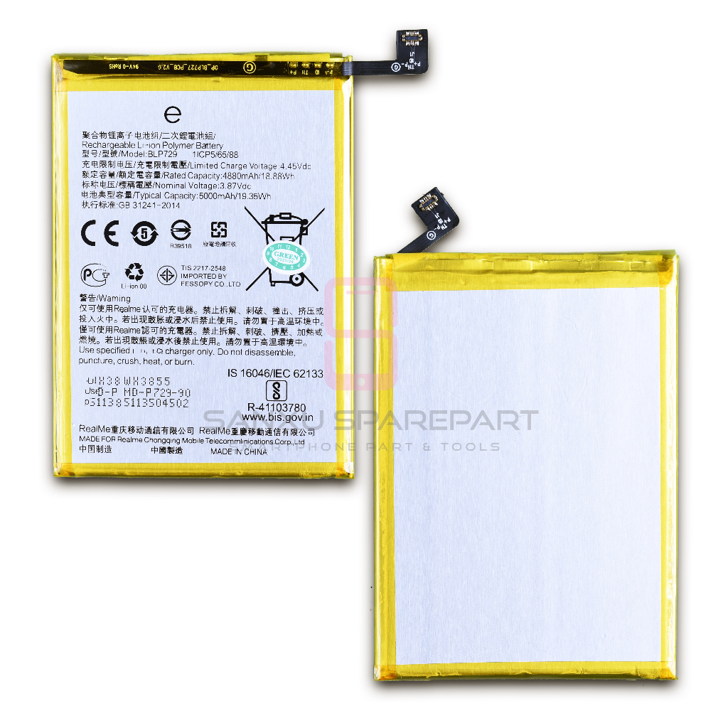 Jual Baterai BLP729 Realme C3 / 5 / 5i / 5S / Narzo 10A / C21Y BLP-729 ...