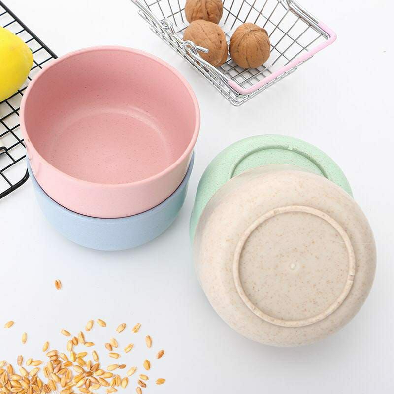 Jual SET MANGKOK / PIRING BAHAN JERAMI ISI 4 | Shopee Indonesia