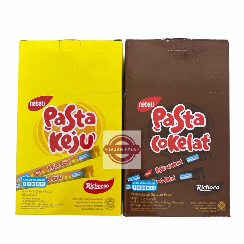 Jual nabati pasta | richeese | cokelat | - 1 box isi 30pcs | Shopee ...
