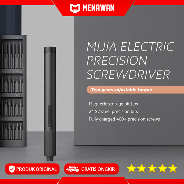 Jual Xiaomi Mijia Electric Precision Screwdriver 24 Bits Obeng HP ...