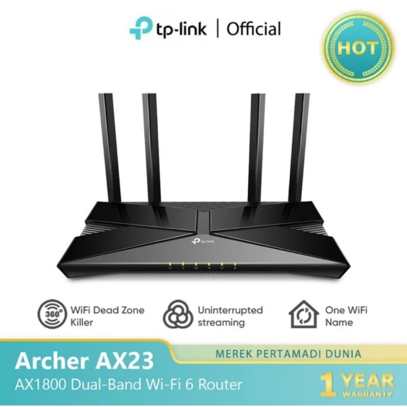 Jual TP-LINK ARCHER AX23 AX1800 DUAL BAND WI-FI 6 ROUTER | Shopee Indonesia