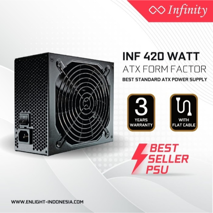 Jual PSU Infinity 420 Watt- Bronze 80+ Power Supply 420W Infinity ...