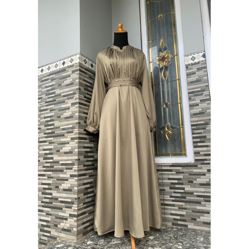 Jual Dress kondangan/dress satin/dress bridesmaid | Shopee Indonesia