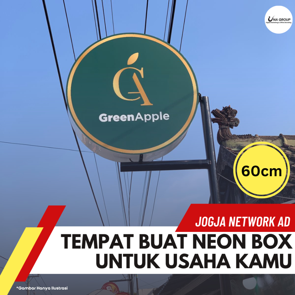 Jual Neon Box Akrilik Bulat 60cm 2 Sisi - Neon Box Akrilik - Neon Box ...