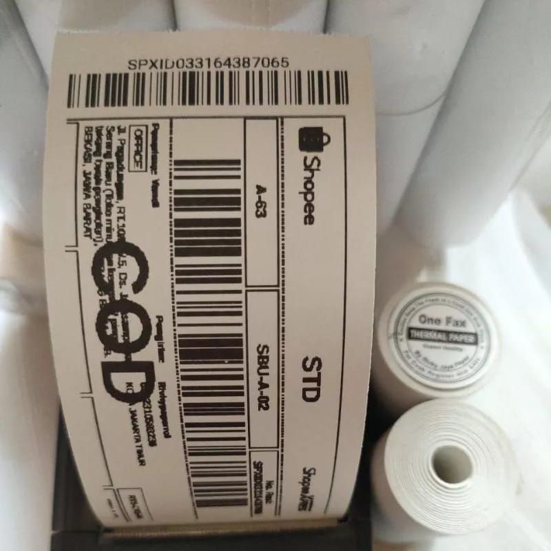 Jual Label Sticker Thermal 58mm x 5 meter Countinous Roll | Shopee ...