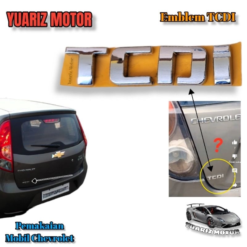 Jual EMBLEM TULISAN TCDI CHROME ORIGINAL / LOGO EMBLEM TULISAN TCDI ...
