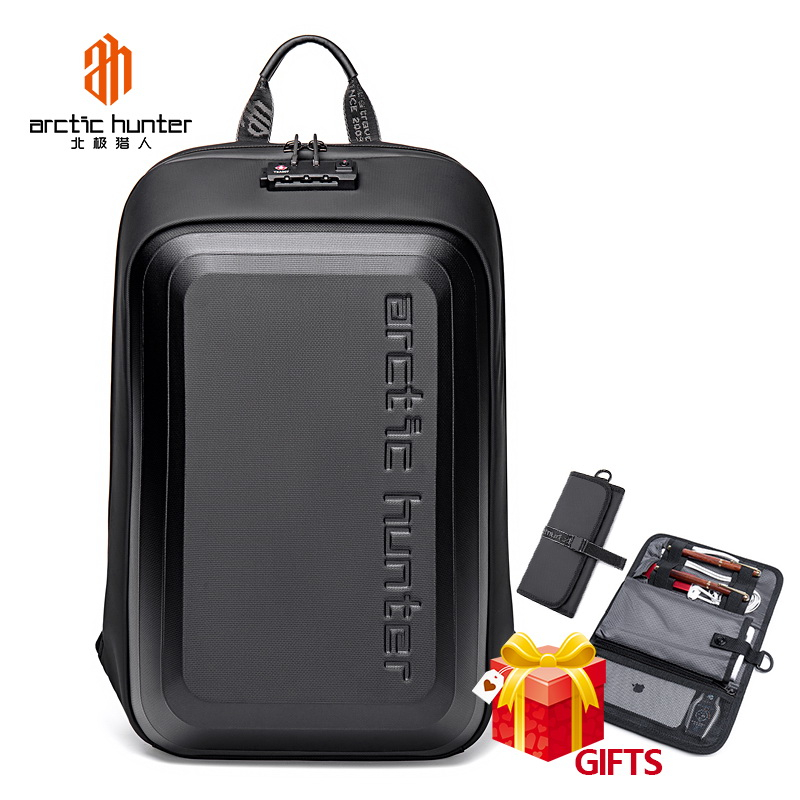 Jual ARCTIC HUNTER Tas Ransel Laptop Kerja 15.6 inch Lock TSA Hardcase ...