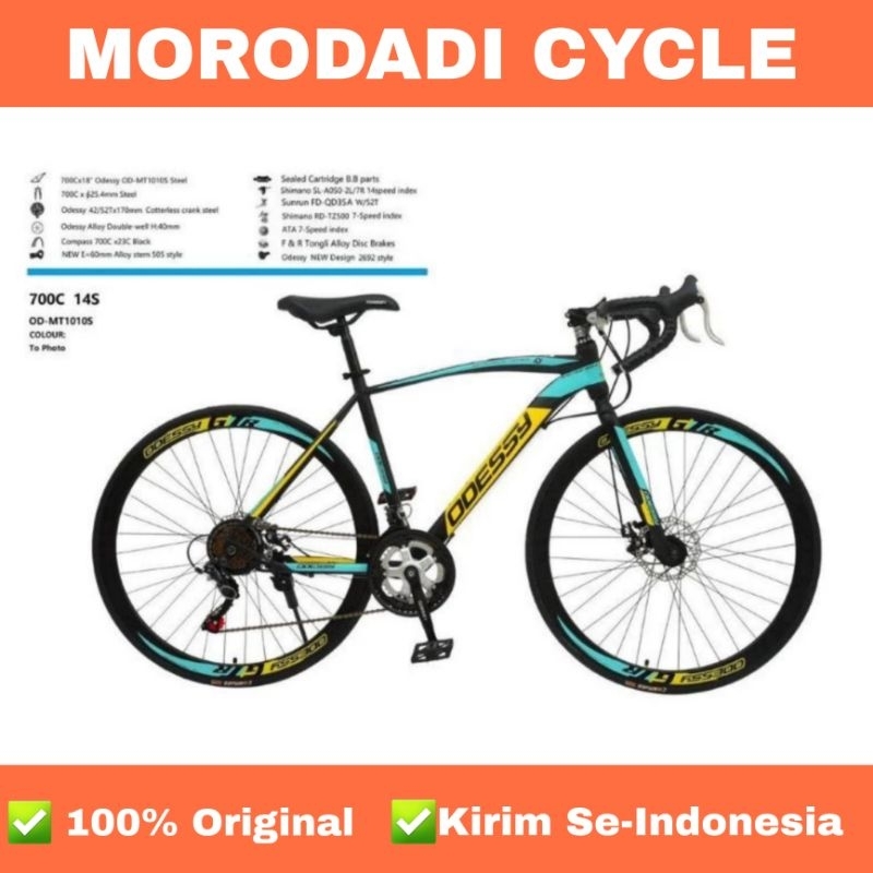 Jual Sepeda Balap ODESSY ROAD BIKE MT10105 Simano 2x7 Speed | Shopee ...