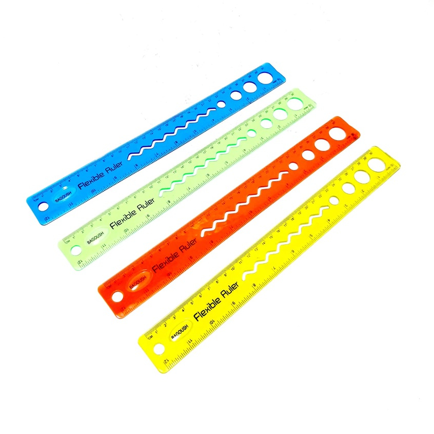 Jual HARGA PER 1PCS PENGGARIS FLEXIBLE 30CM ANTI PATAH ( 4 WARNA ...
