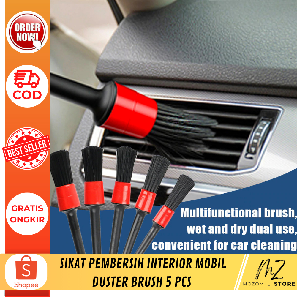 Jual Sikat Alat Pembersih Interior Mobil Duster Brush 5 PCS / Set Kuas ...