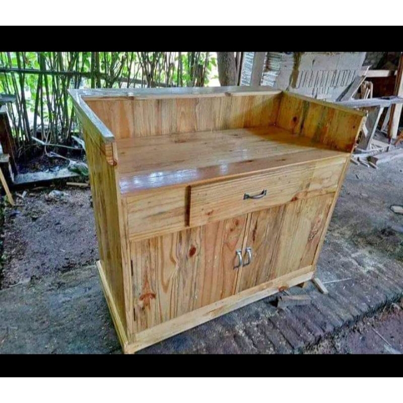 Jual meja kasir/ barista mini kayu jati belanda | Shopee Indonesia