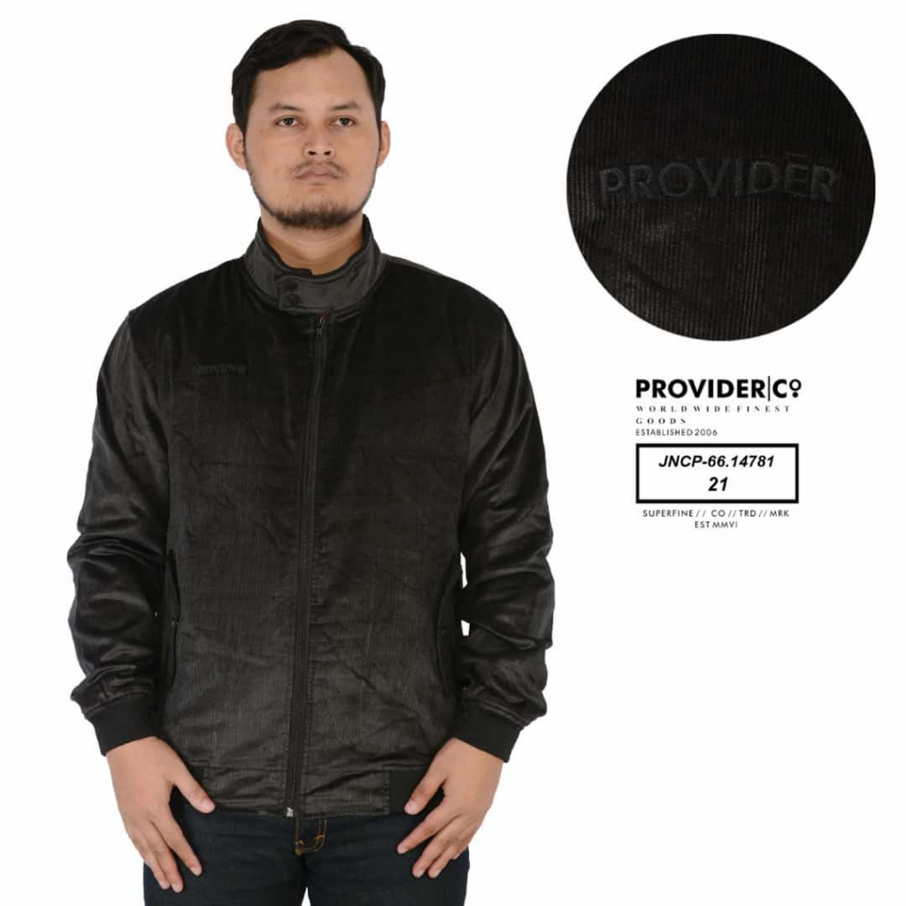 Jual Provider Jacket Harrington - Cord Black | Shopee Indonesia