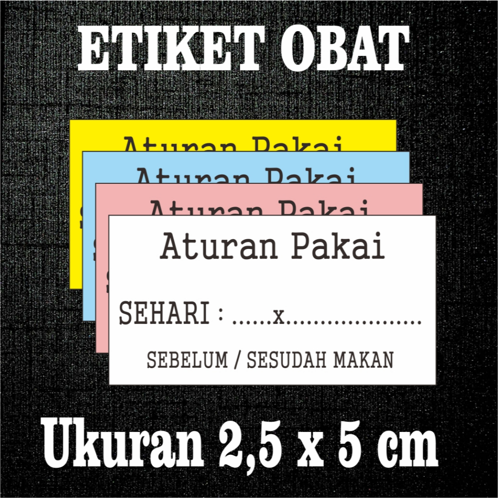 Jual (100 pcs) etiket obat Stiker obat murah | Shopee Indonesia