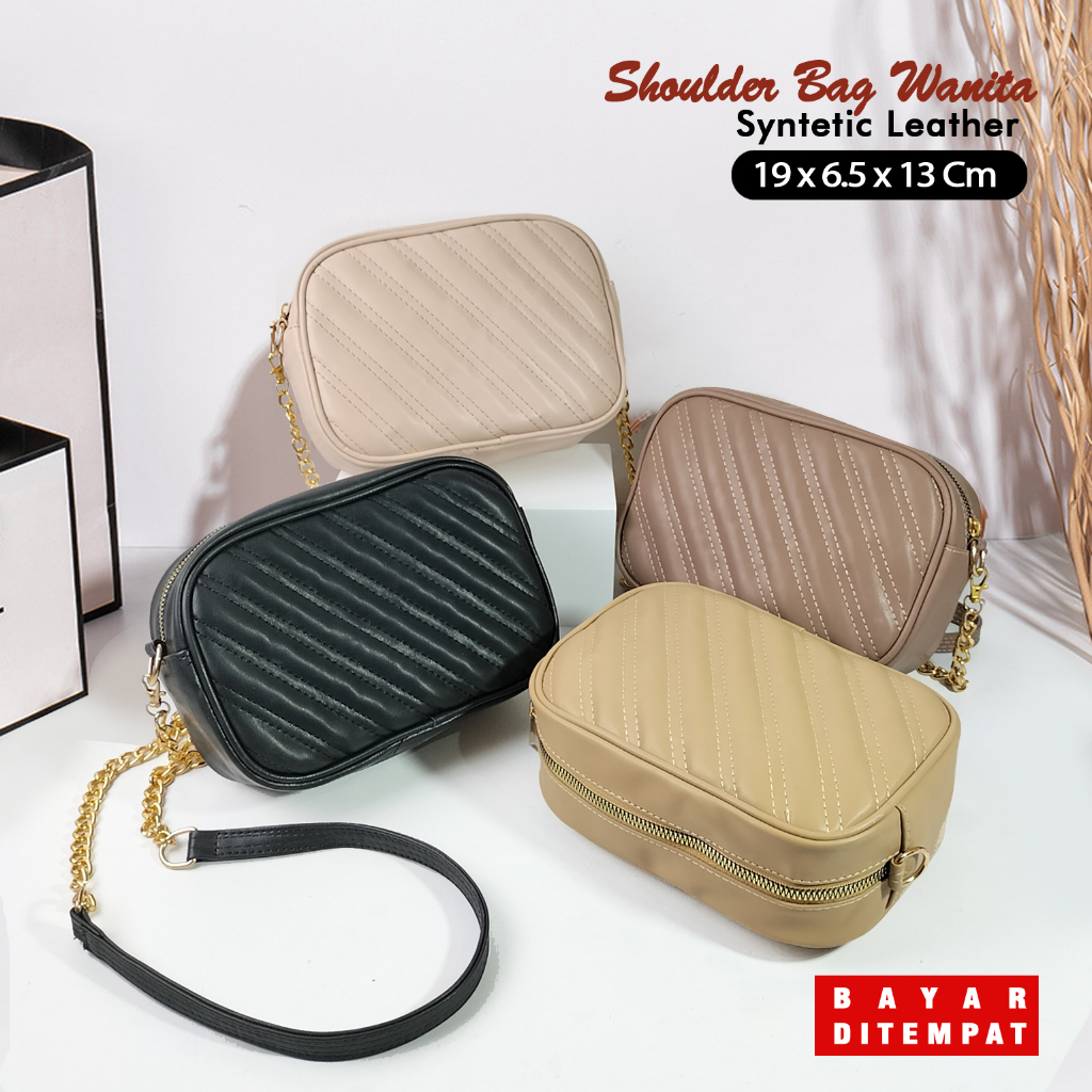 Jual Tas selempang wanita tali rantai shoulder bag cewek sling bag strap rante tali panjang ...