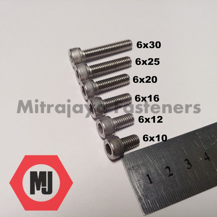Jual BAUT L M6x25 STAINLESS STEEL 304 THE BRAND | Shopee Indonesia