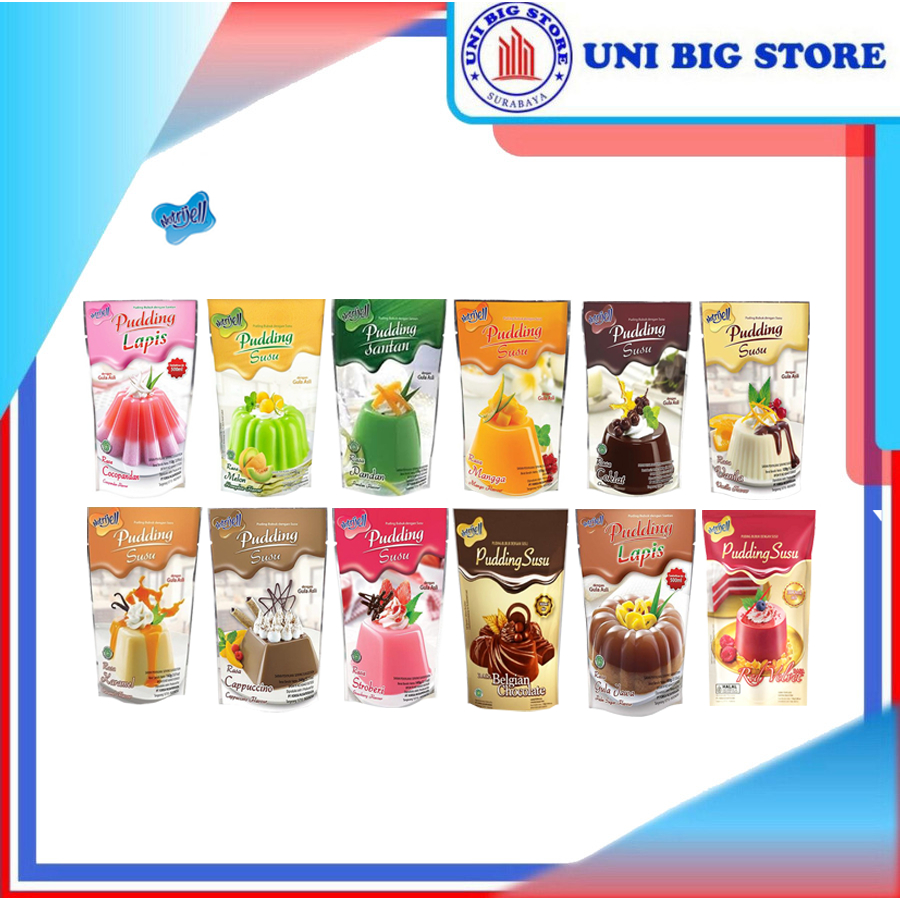 Jual NUTRIJELL Tepung Puding Susu Santan ANEKA RASA Pudding Lapis ...