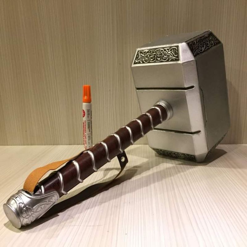Jual mainan properti cosplay mjolnir 1:1 palu thor avengers | Shopee ...