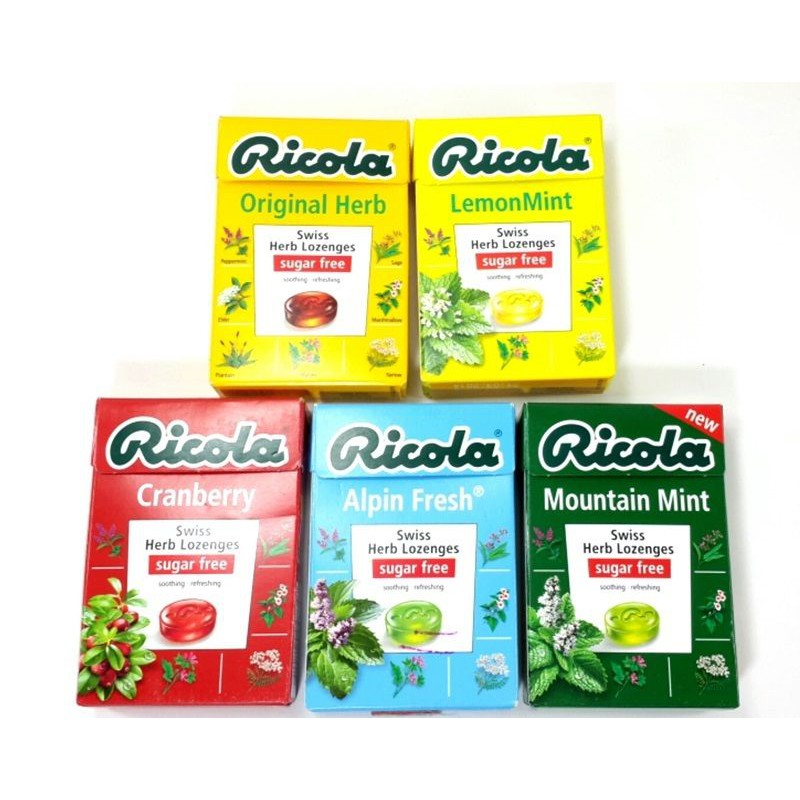 Jual PERMEN RICOLA SUGAR FREE - LEMON MINT 27,5gr / 40gr | Shopee Indonesia