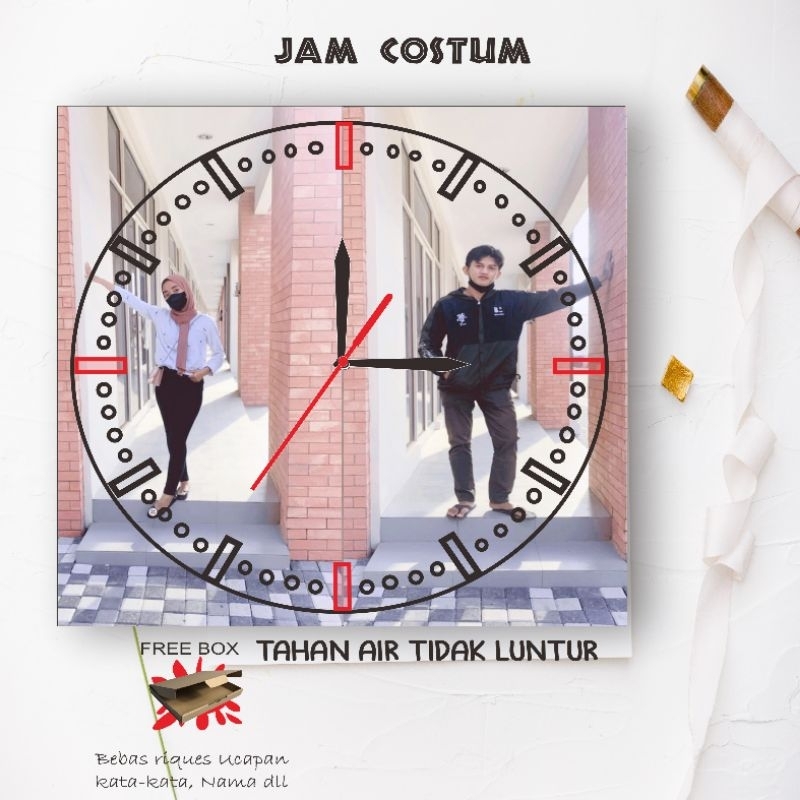 Jual Jam Foto Costum Bisa pake foto sendiri Finishing Glossy hasil ...