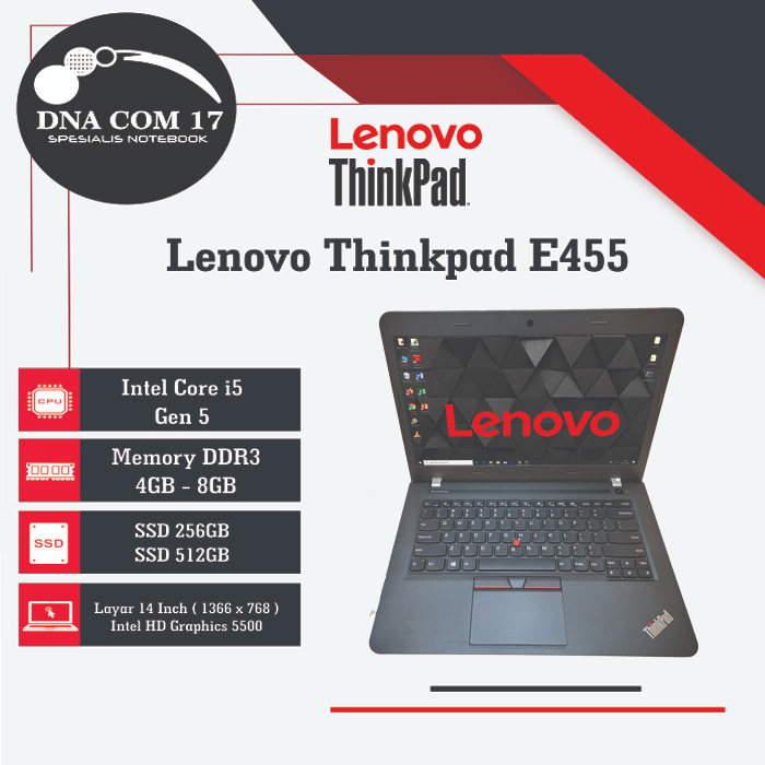 Jual Lenovo Thinkpad E455 Core i5 Gen 5 / E540 Core i5 Gen 4 | Shopee ...