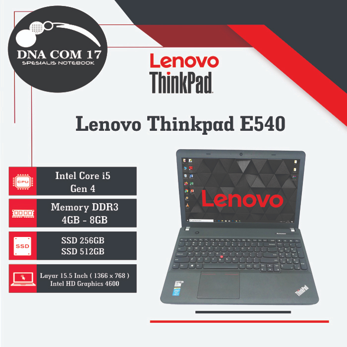 Jual Lenovo Thinkpad E455 Core i5 Gen 5 / E540 Core i5 Gen 4 | Shopee ...