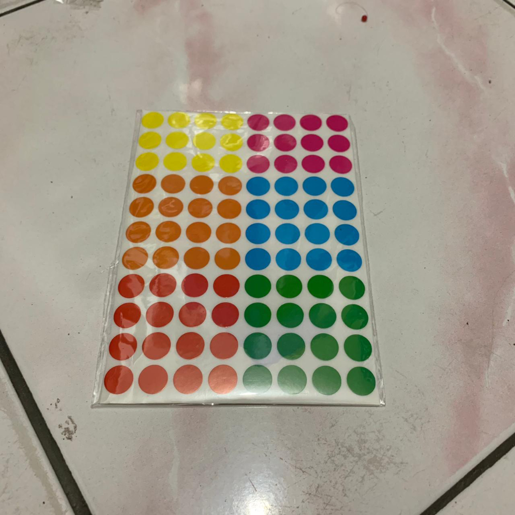 Jual DOT STICKER isi 8 lembar/ stiker dot stiker bintang Sticker Bulat ...
