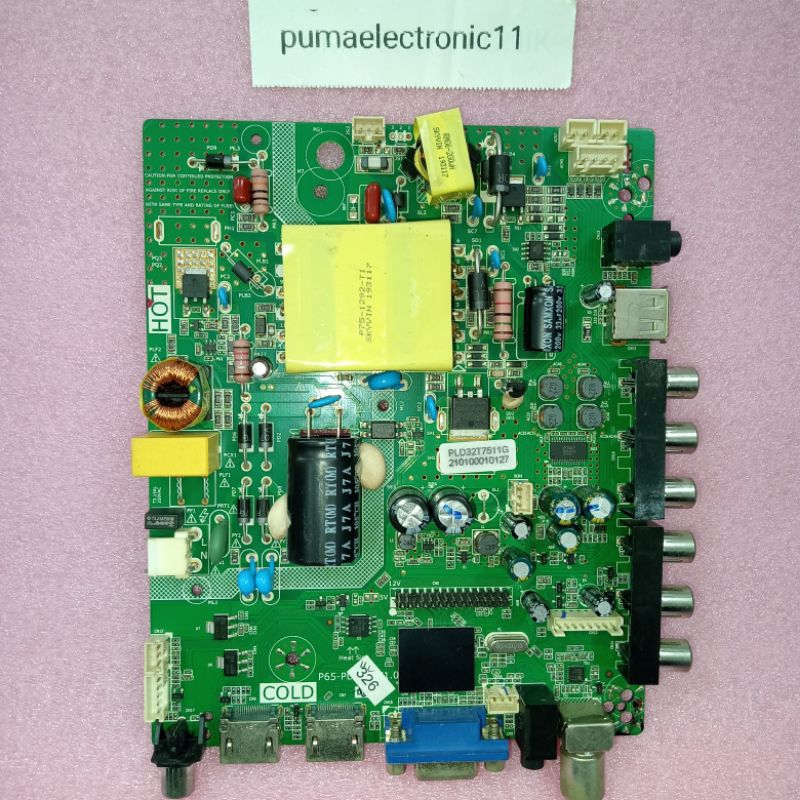Jual POLYTRON PLD32T7511G - PLD 32T7511 MESIN TV LED MAINBOARD MOTHERBOARD MB MODUL TV | Shopee ...