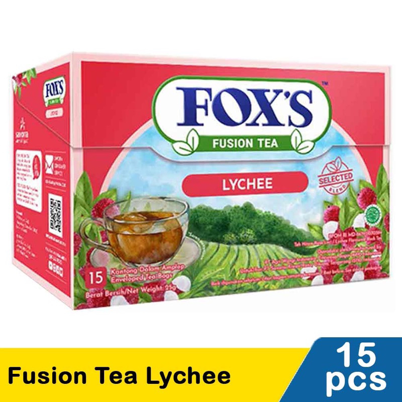 Jual Teh Celup Leci FOX'S Fusion Tea Lychee Box | Shopee Indonesia