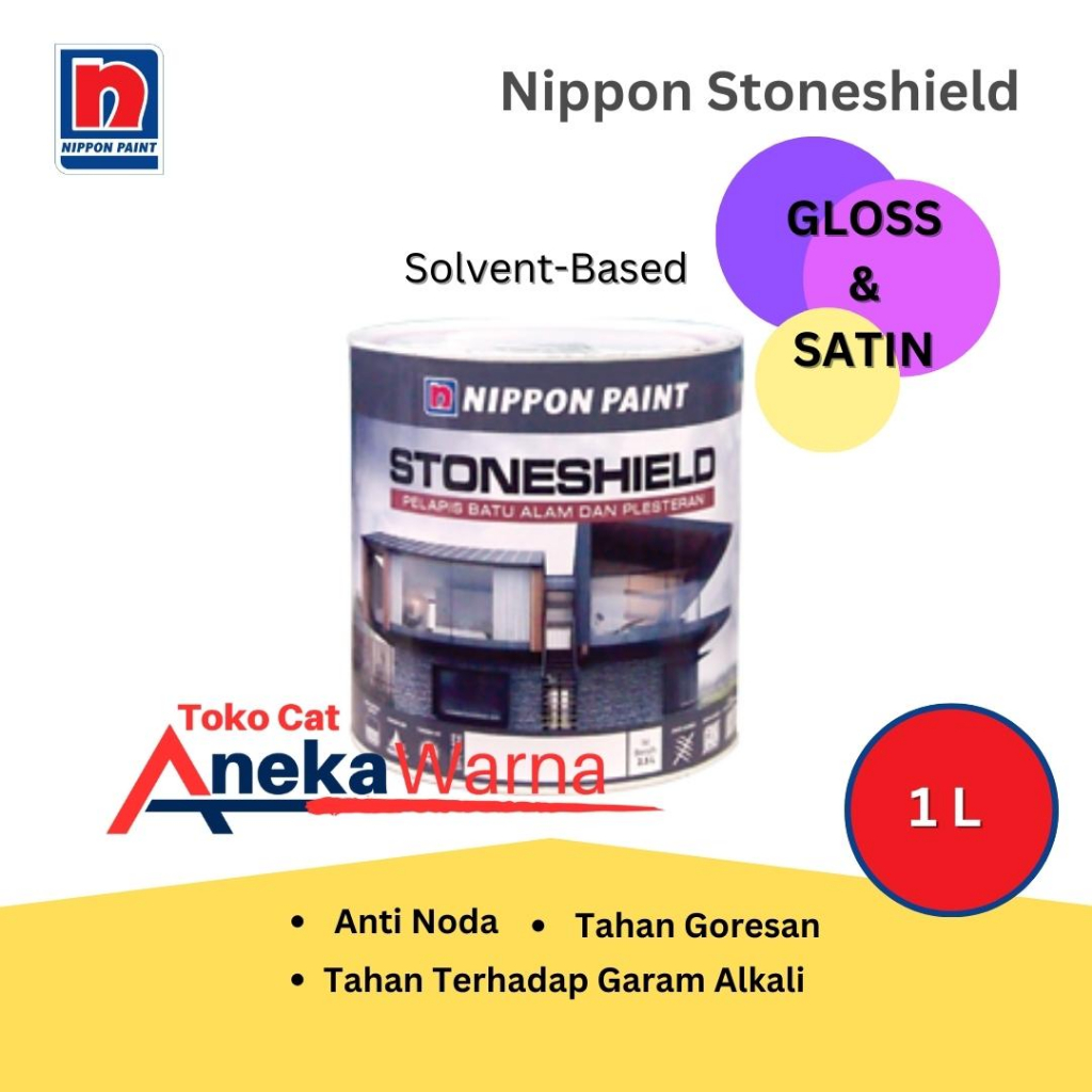 Jual STONESHIELD CAT -1L-NIPPON PAINT- PELAPIS BATU ALAM DAN PLESTERAN ...