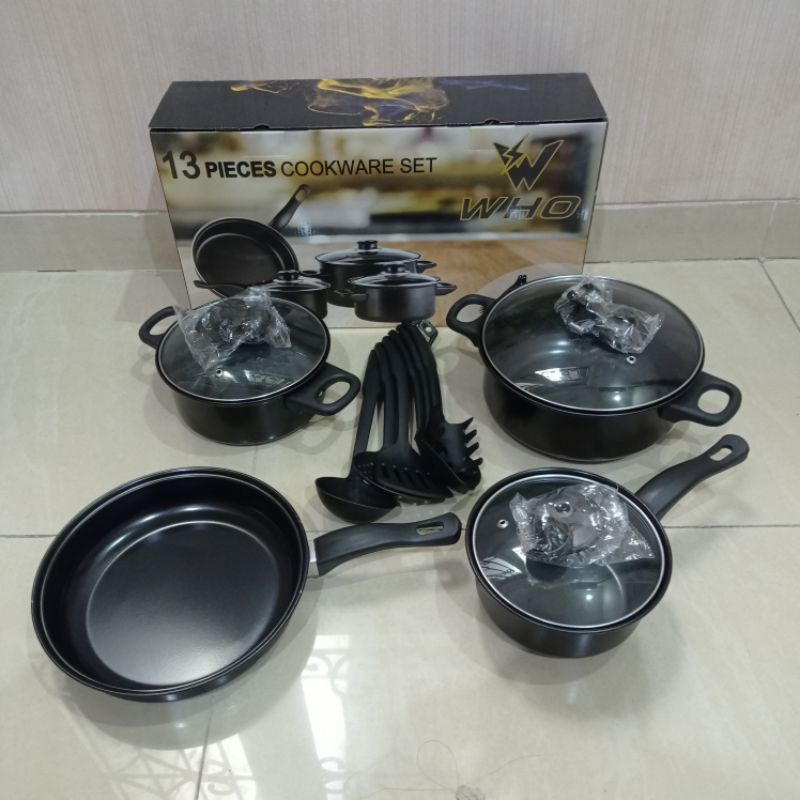 Jual panci set teflon 13pcs/Panci Cookware Set (Gionee) | Shopee Indonesia