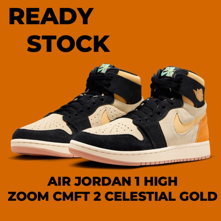 Jual Sneakers Nike Air Jordan 1 High Zoom Air CMFT 2 Celestial Gold ...