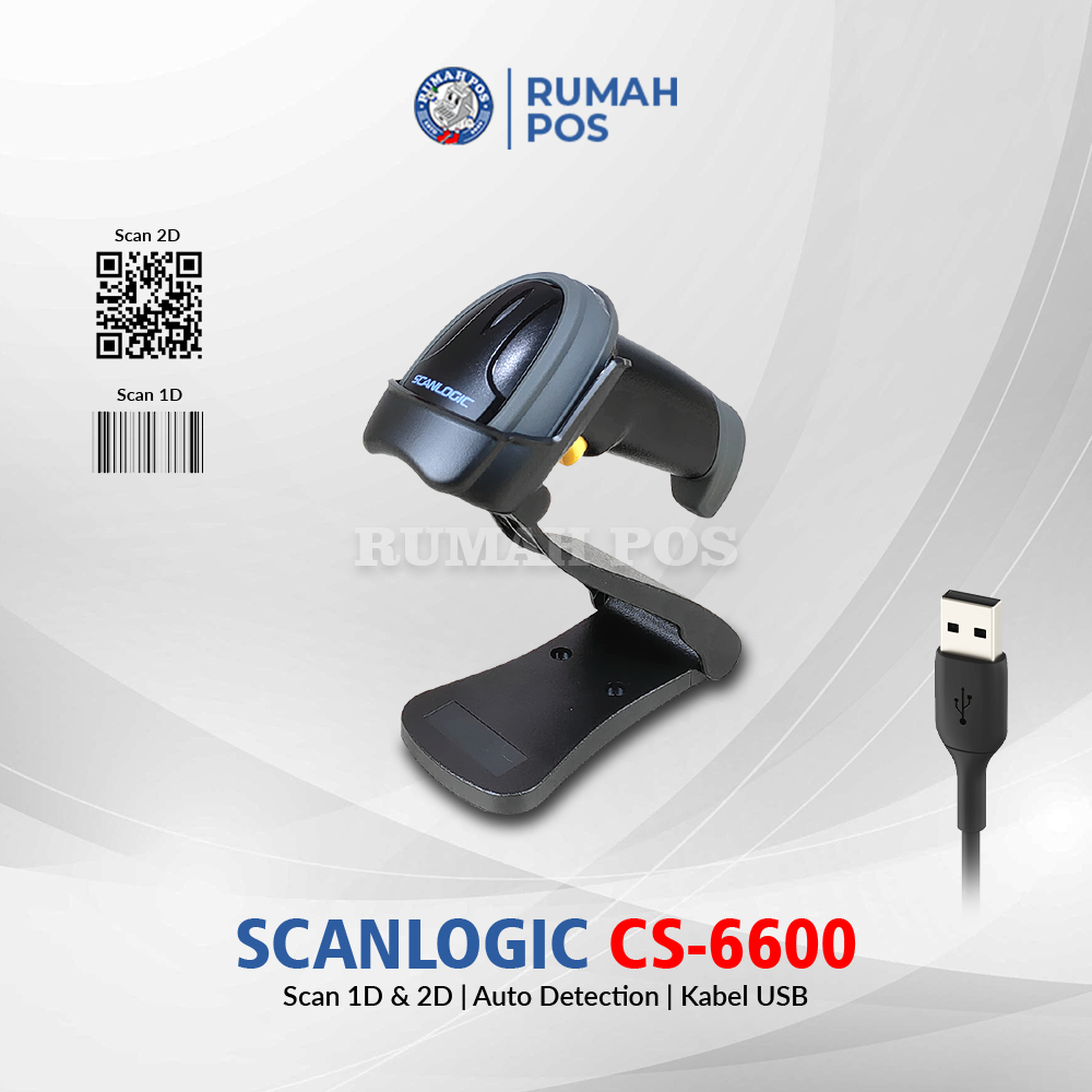 Jual Scanner Barcode 1D & 2D SCANLOGIC CS-6600 USB Imager | Shopee ...