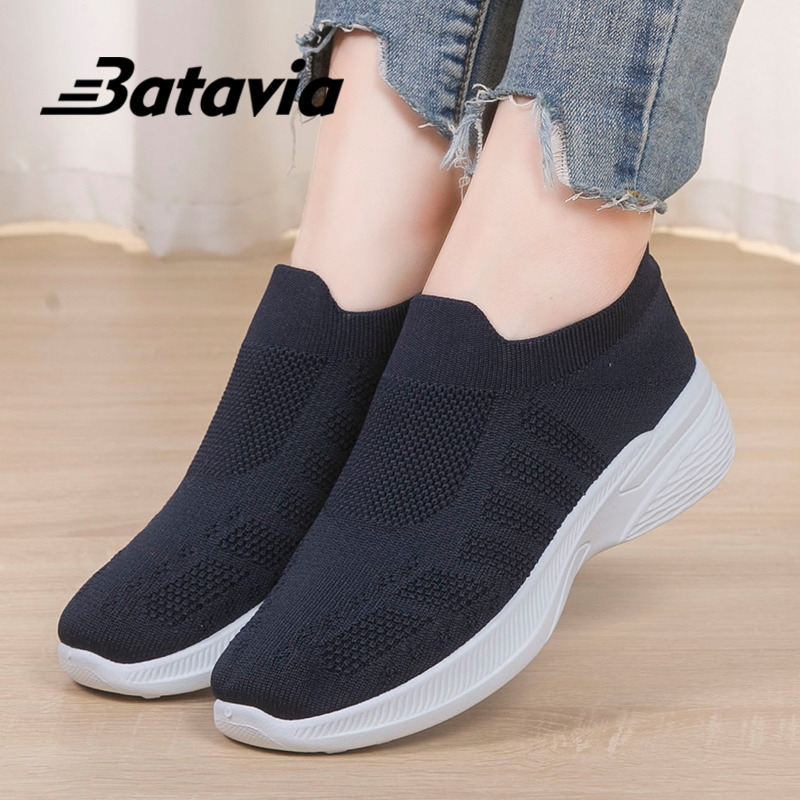 Jual Batavia Sepatu Baru Wanita Rajut Wanita Sepatu Sekolah Sepatu ...