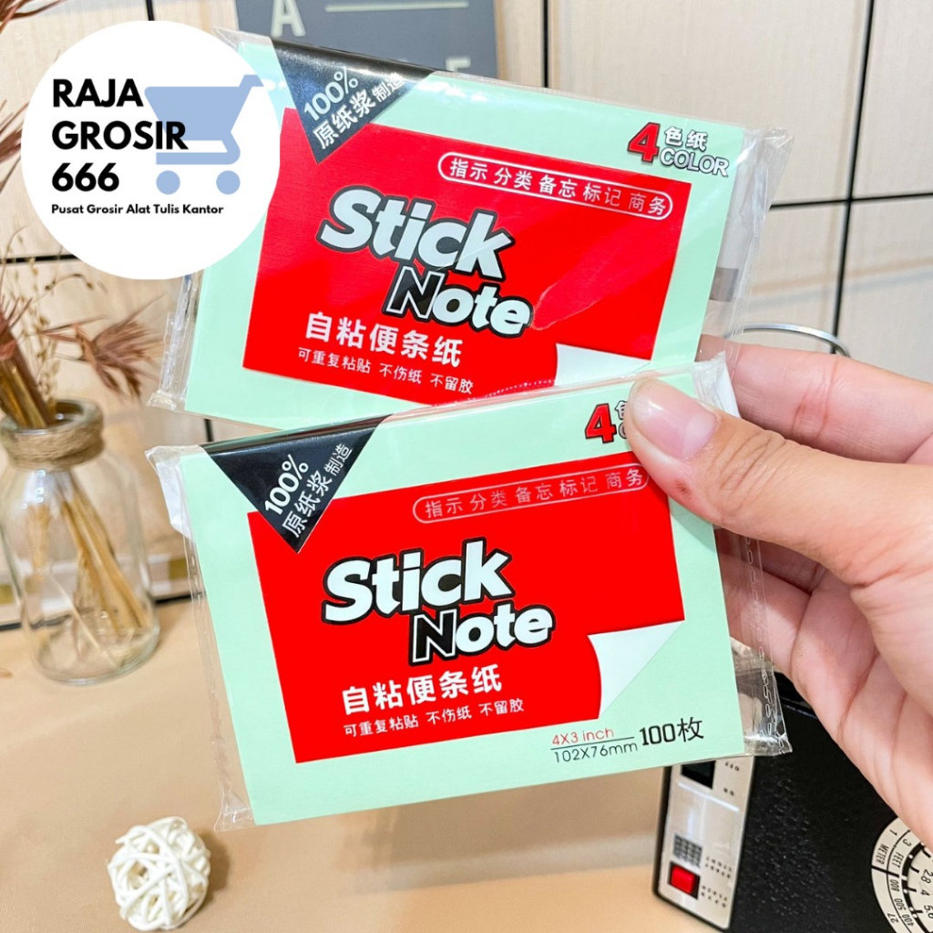 Jual Sticky note colorful 100 lembar boshilang ukuran 10 x 7.5 cm warna ...