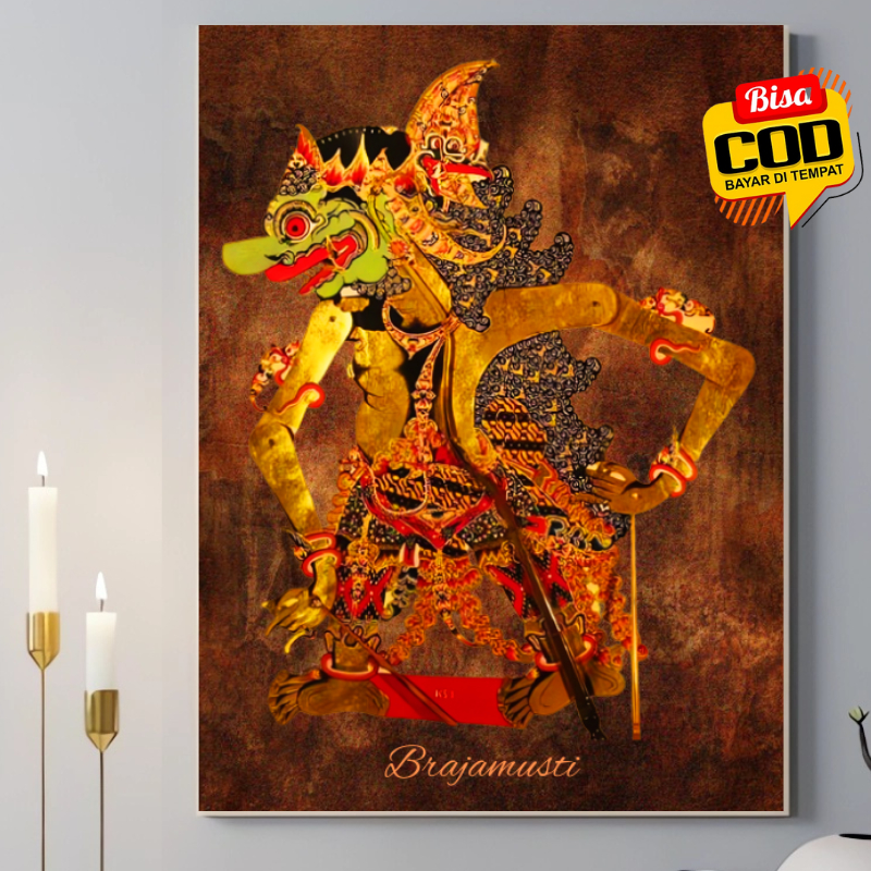 Jual Poster Wayang Kulit Brajamusti Untuk Hiasan Dinding Atau Wall ...